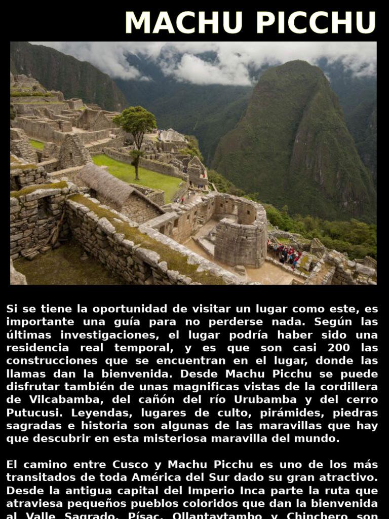 MACHU PICCHU - 2da Parte | PDF