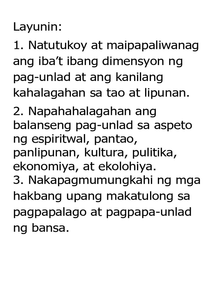 Layunin Alituntunin | PDF