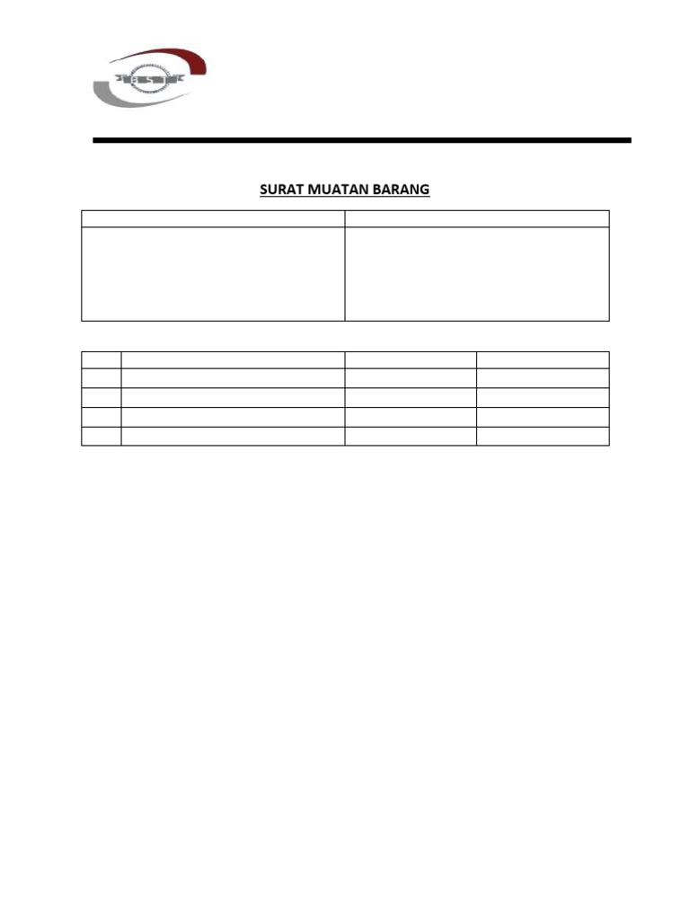 Surat Muatan Barang | PDF