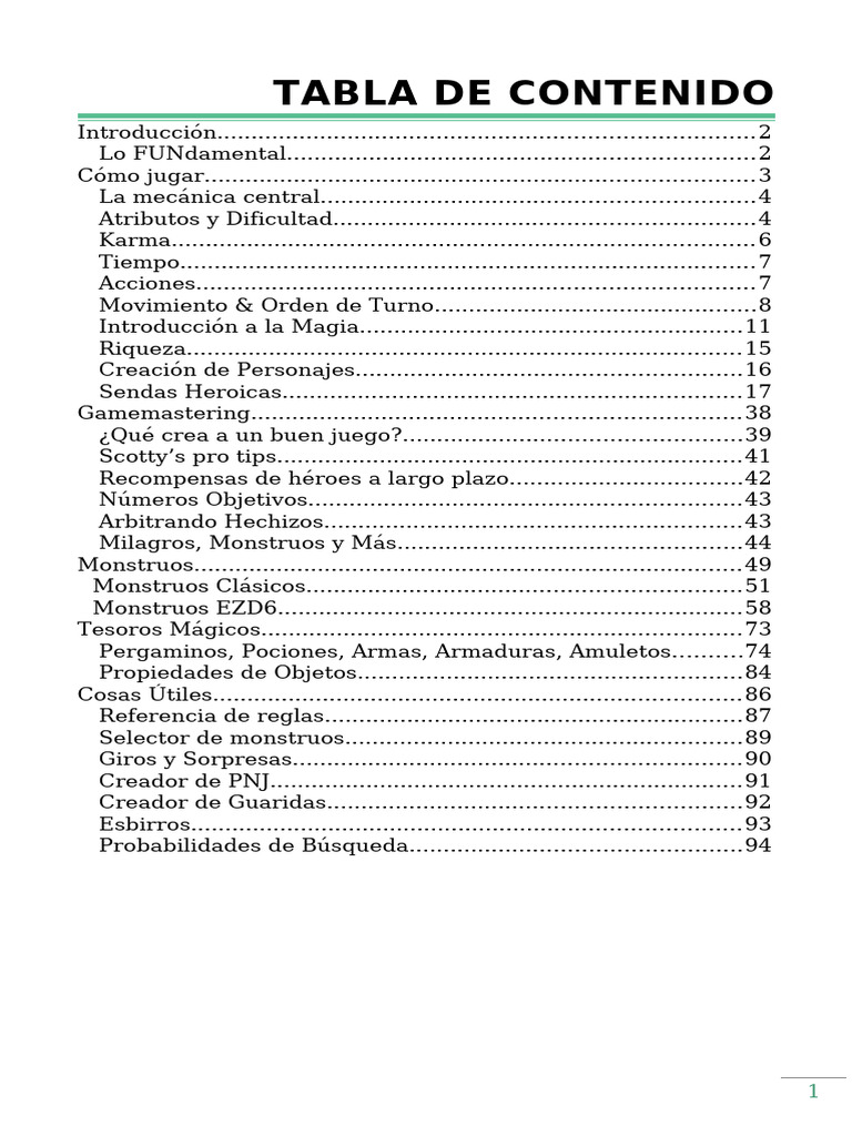 Tabla de Contenido | PDF | Milagro | Héroe