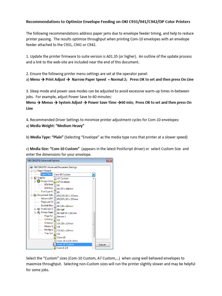 Recommendations To Optimize Envelope Feeding - v2 | PDF | Printer ...