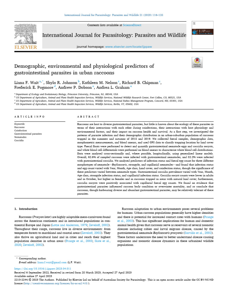 Demographic-Eniromental and Physiological Predictors of The ...