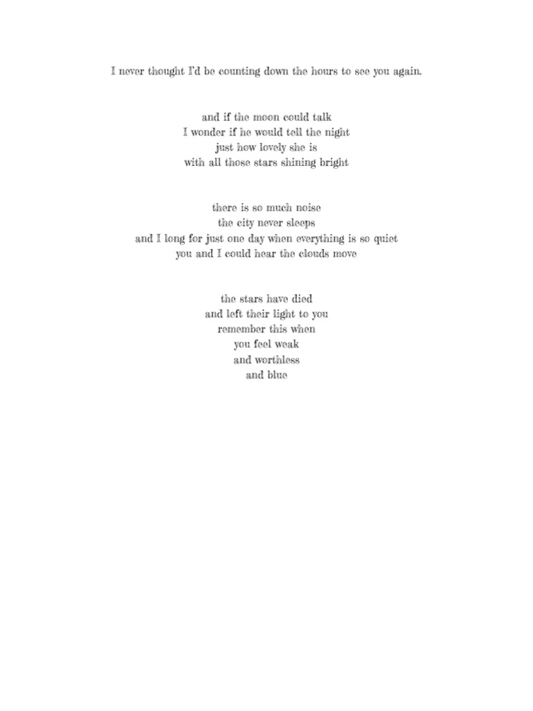 Poems and Stuff to Use in Project. | PDF