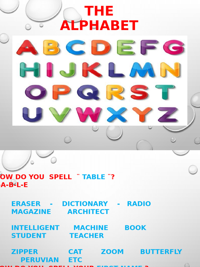 THE ALPHABET | PDF