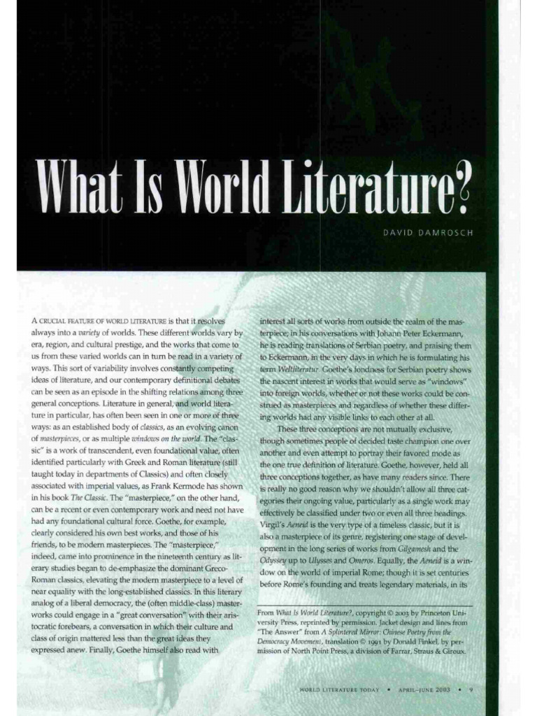 What is World Literature | PDF