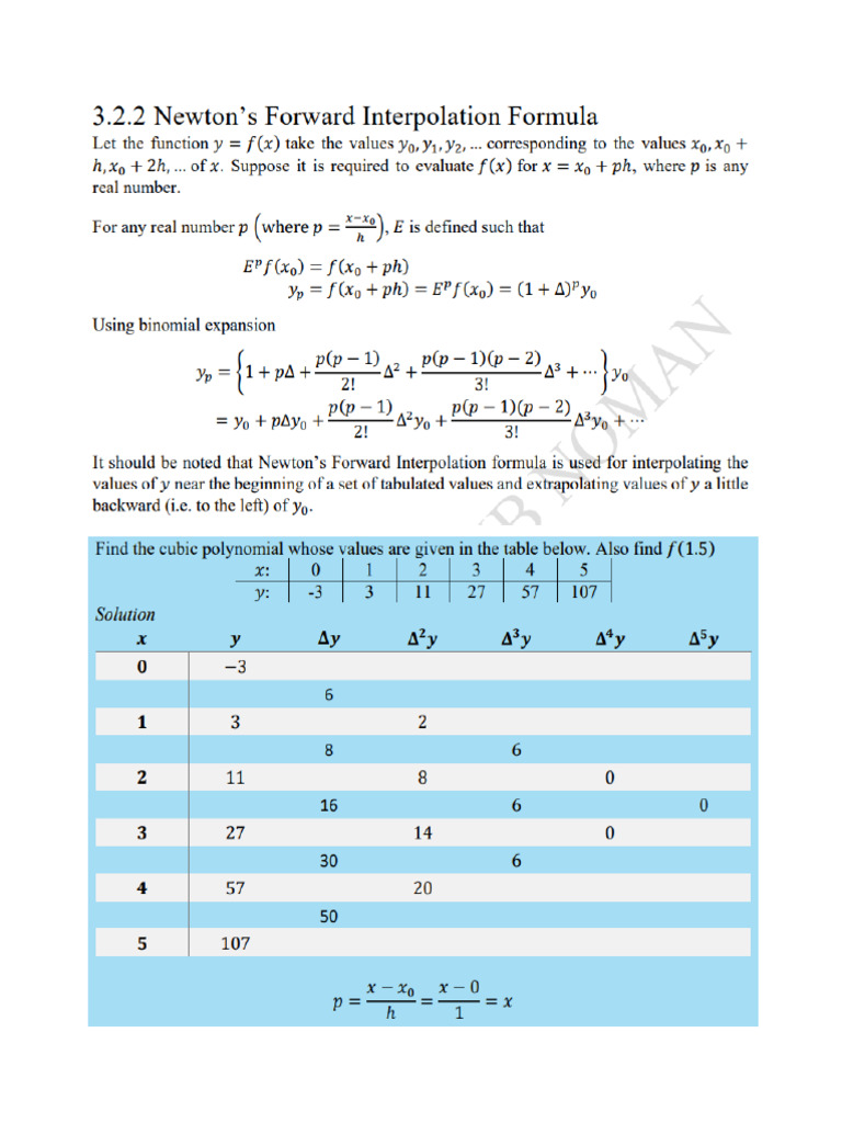 Interpolation More Examples | PDF