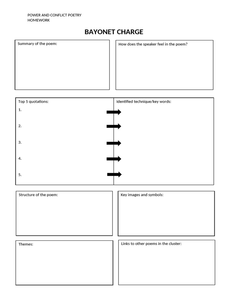 Power and Conflict Poetry Analysis Guide | PDF | Poetry | Poems