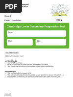 2025 Insert - English Checkpoint Lower Secondary Year9 Paper1+Paper2 | PDF