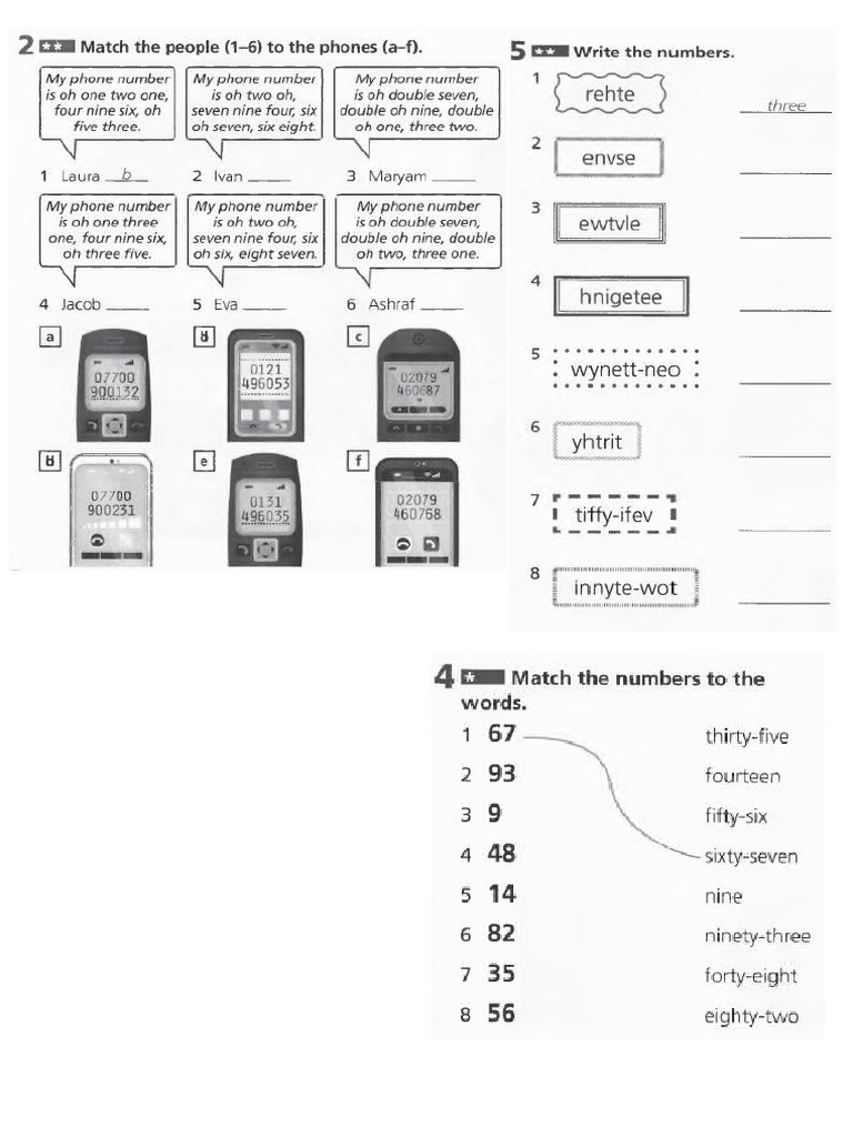 Unit1C-numbers Exercises WB | PDF
