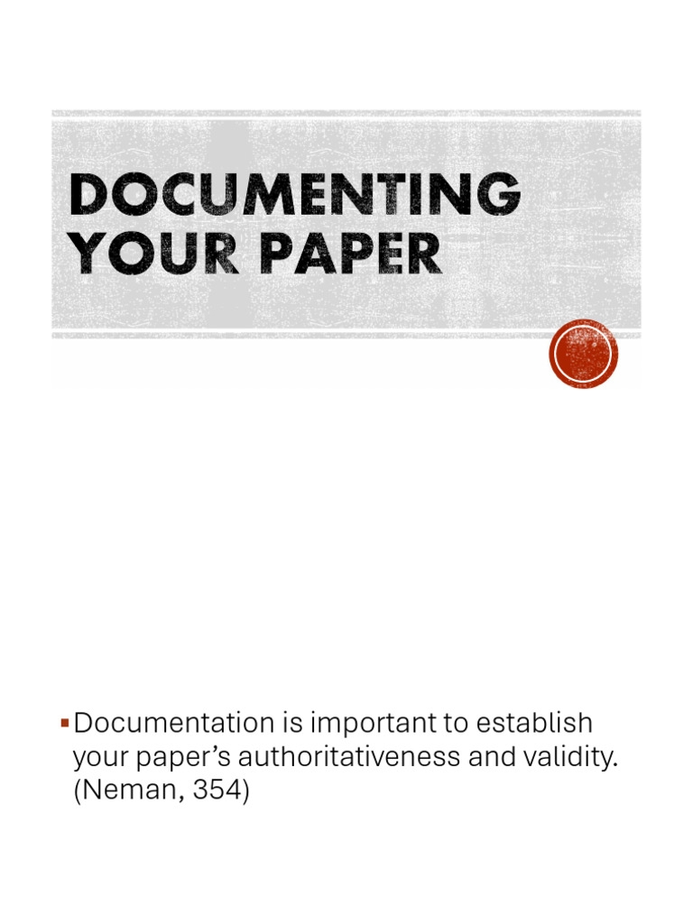 Documenting Your Paper APA Citation Format | PDF | Citation | Written ...