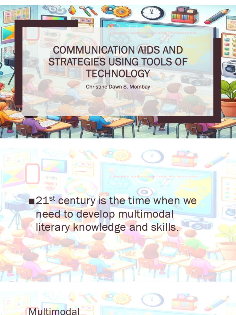 Communication Aids and Strategies Using Tools of Technology | PDF ...