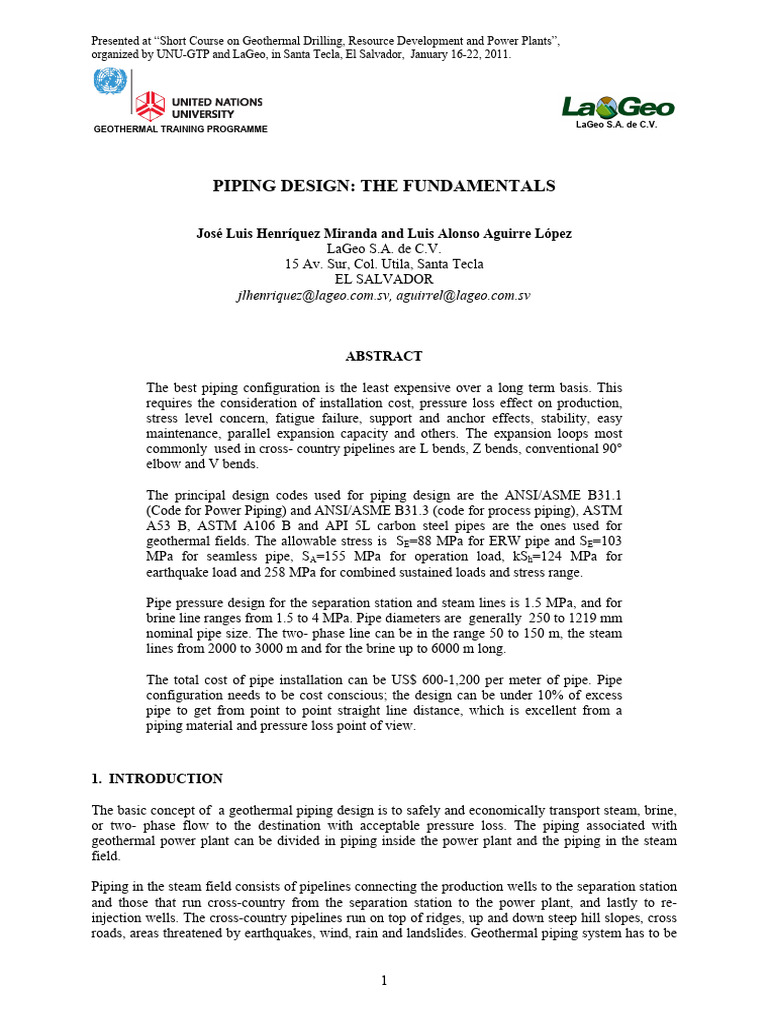 Geothermal Piping Design Fundamentals | PDF | Valve | Pipe (Fluid ...