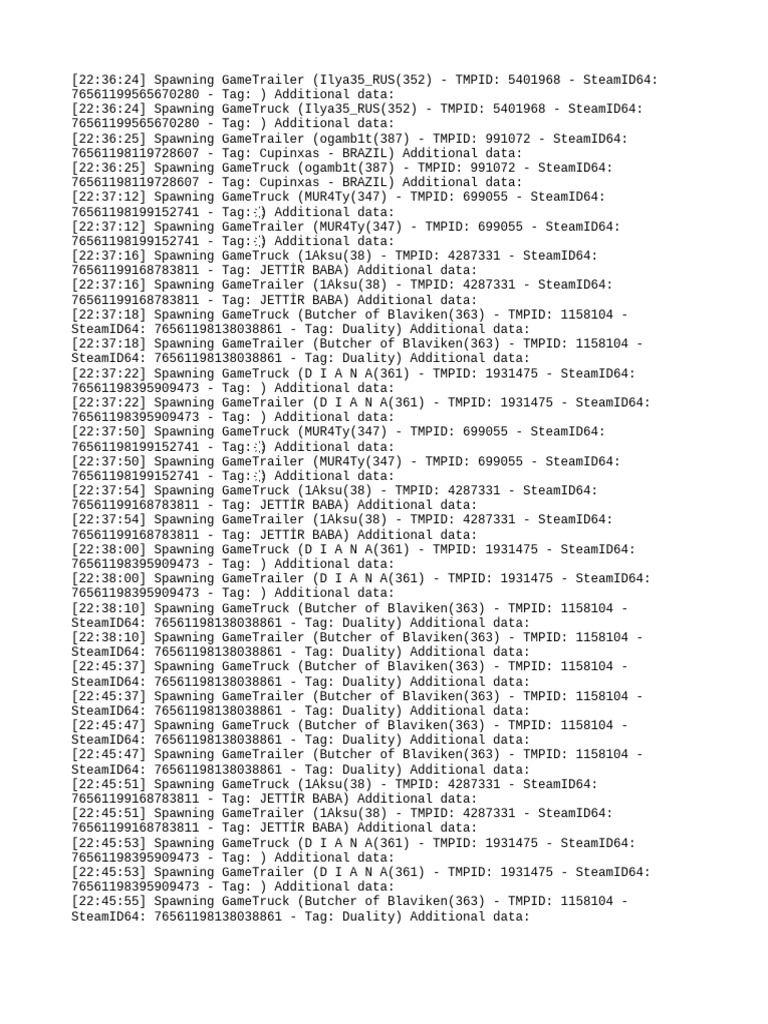 Log Spawning 2024.03.22 Log | PDF