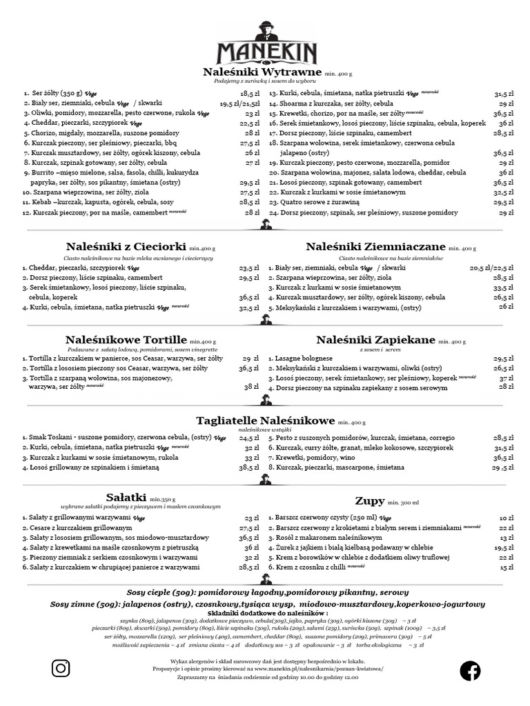 Menu Zima Mickiewicza PL | PDF