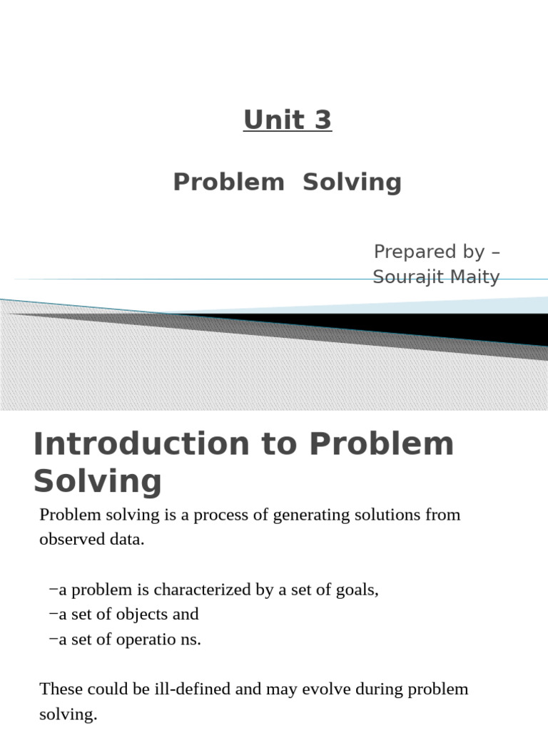 Understanding Problem Solving Units | PDF