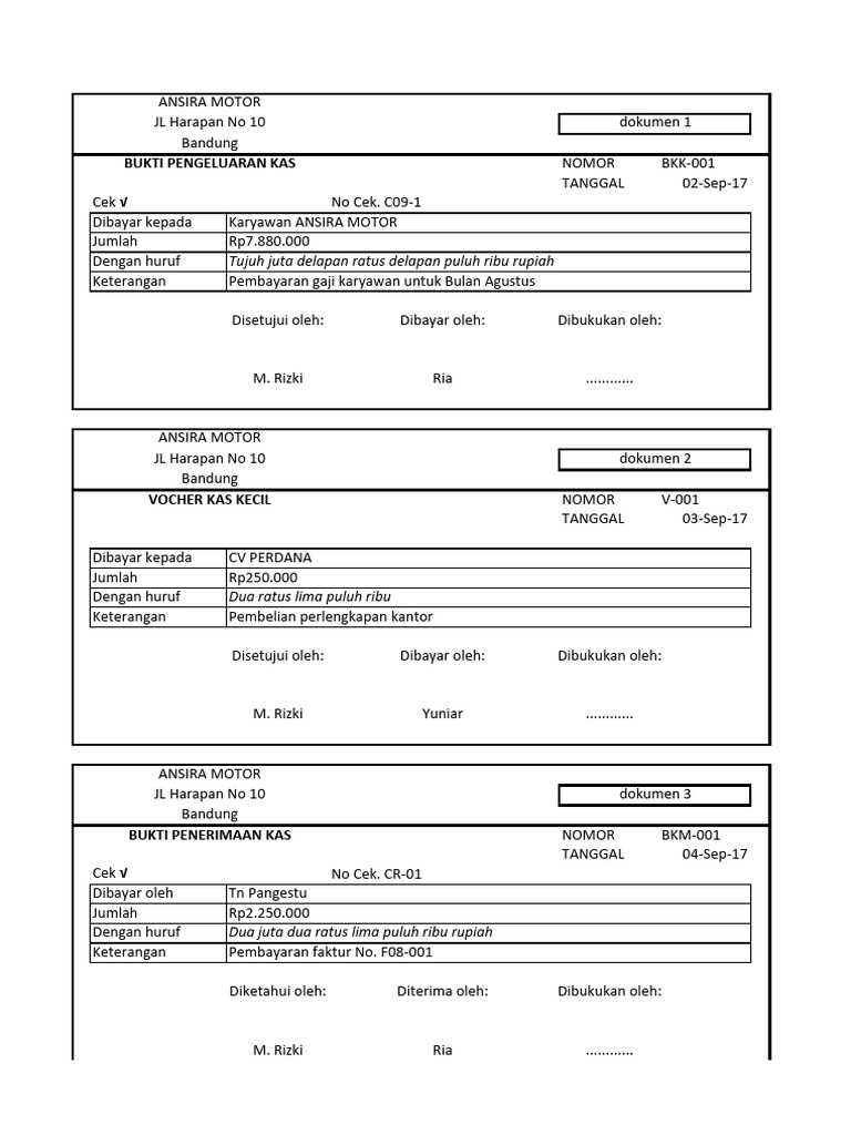 Bukti Dokumen Transaksi | PDF