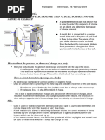 Gold Leaf Electroscope Project | PDF