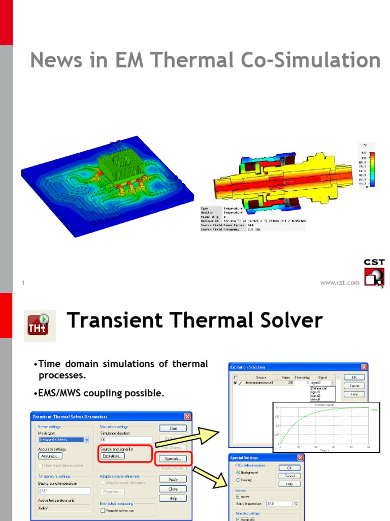 EM Thermal Co-Simulation Overview | PDF | Amplitude | Heat