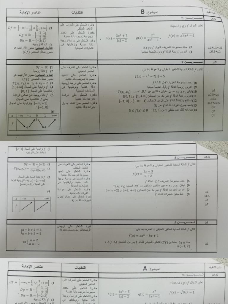 Mathematical Functions and Domains Analysis | PDF