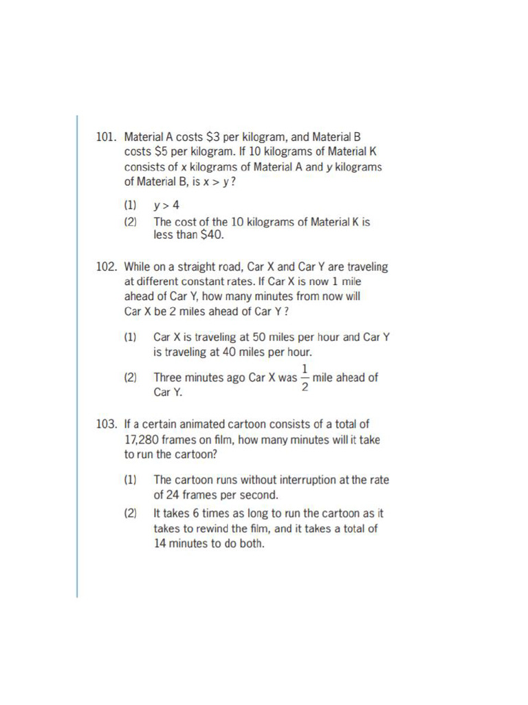 GMAT Questions | PDF