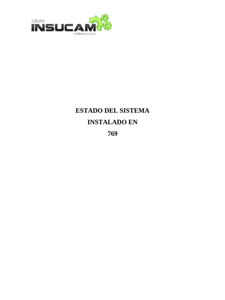 Estado Del Sistema Instalado en 769 | PDF