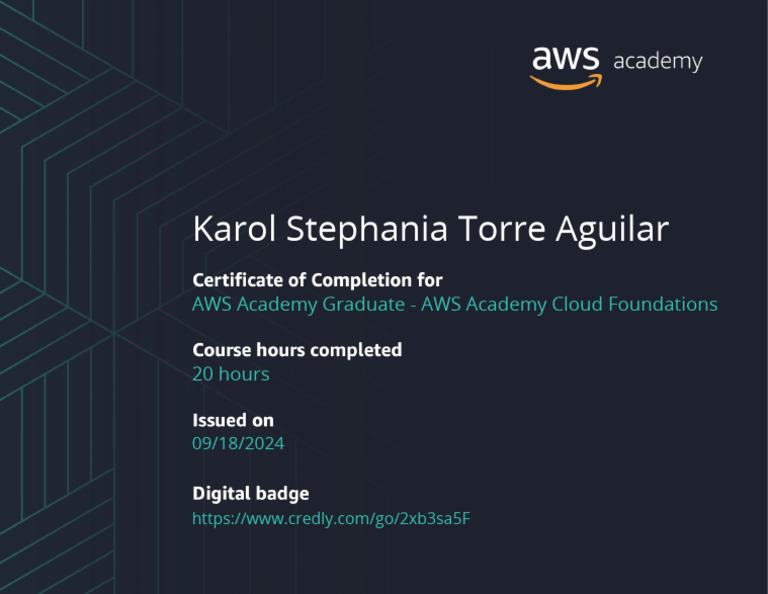 AWS Academy Cloud Foundations Graduate | PDF