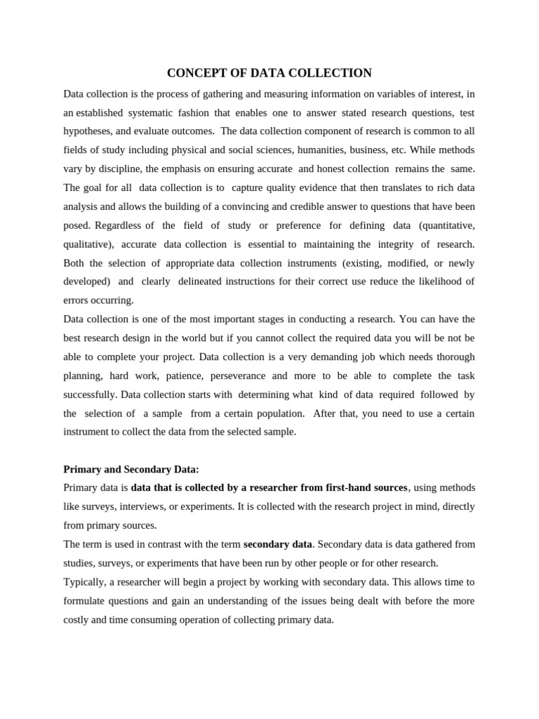 Understanding Data Collection Methods | PDF | Data Collection | Methodology