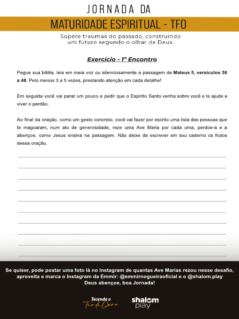 Exercício Dia 1 PDF Jornada Tfo | PDF