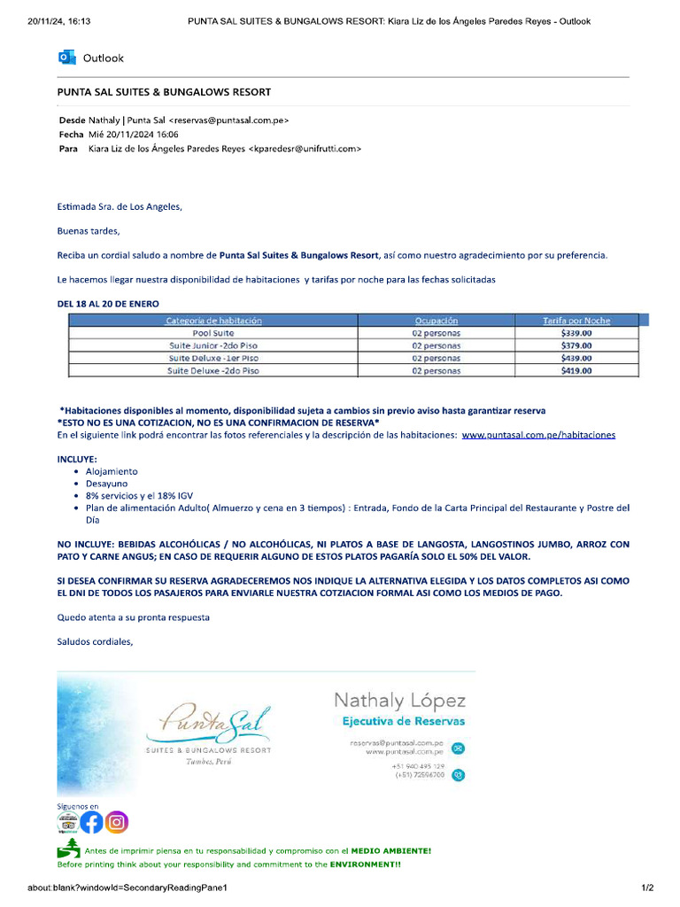 Cotiza - Punta Sal | PDF