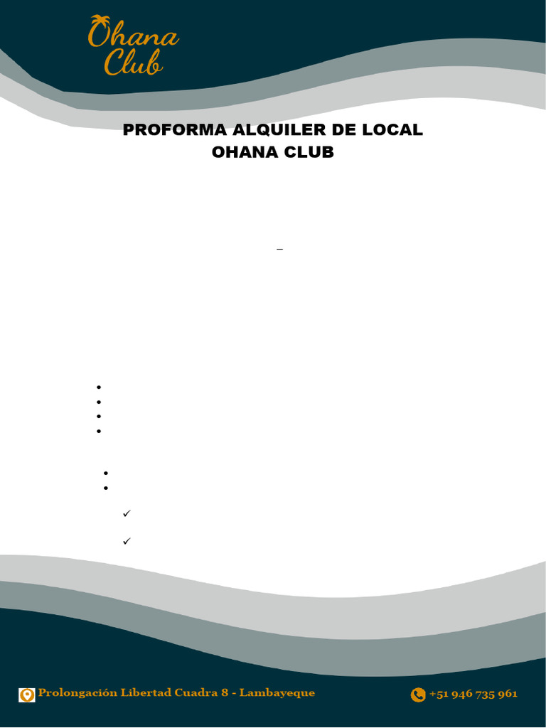 Proforma Unifrutti - Ohana Club | PDF