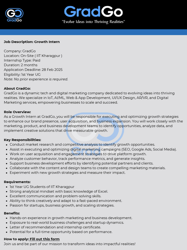 Growth Intern JD | PDF