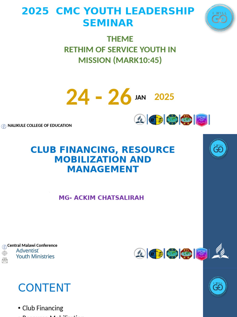 CMC Club Financing J Resource Mobilization and Management | PDF