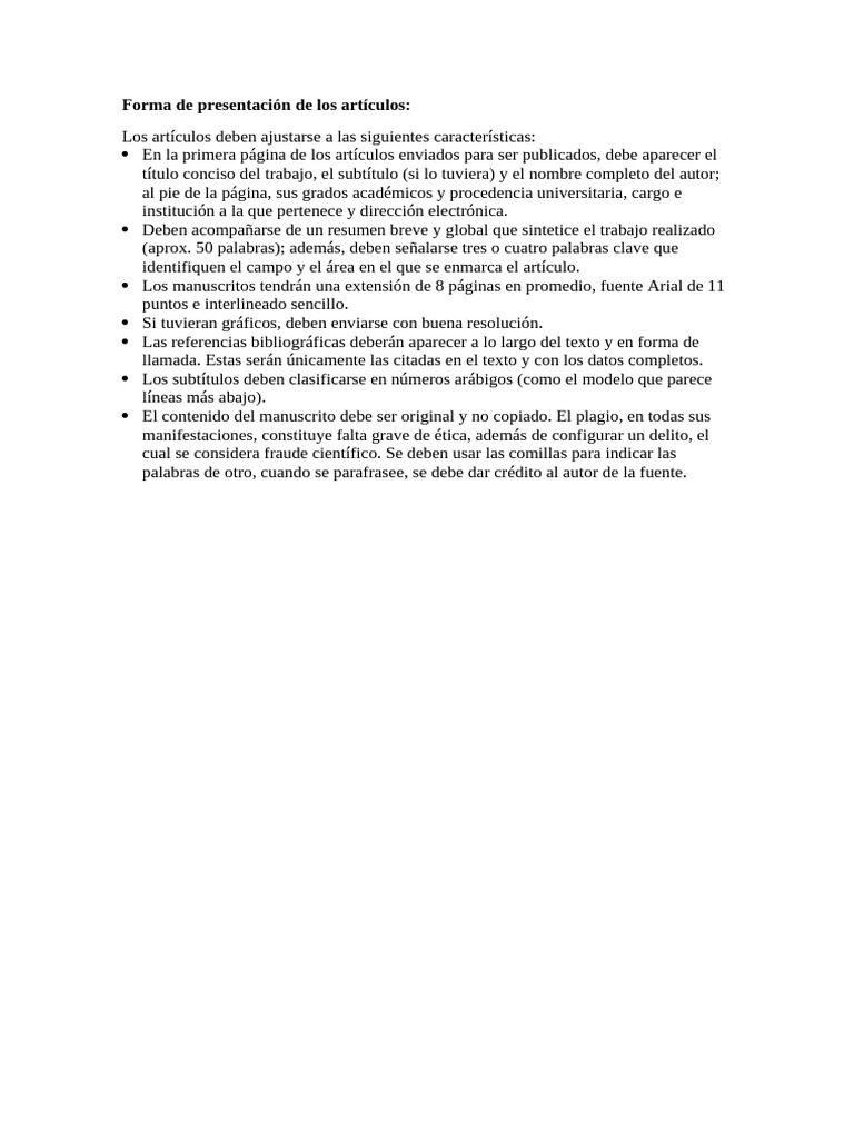 Formas de Presentacion de Un Articulo | PDF