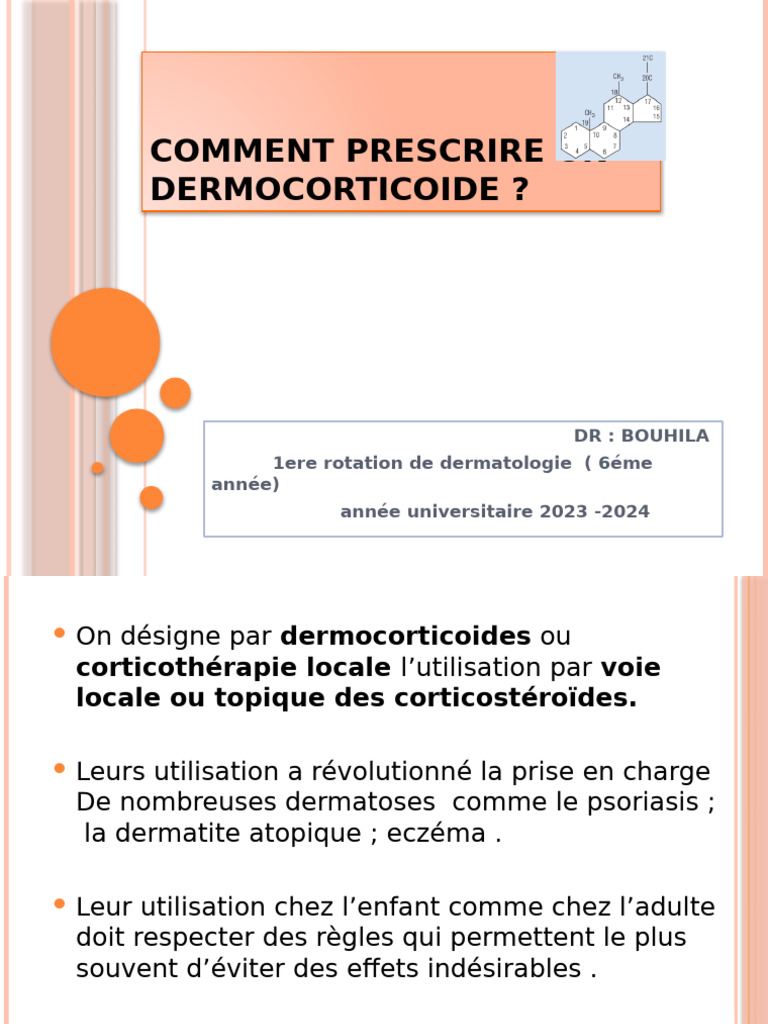 03- Diapo DERMOCORTICOIDES | PDF | Système immunitaire | Psoriasis