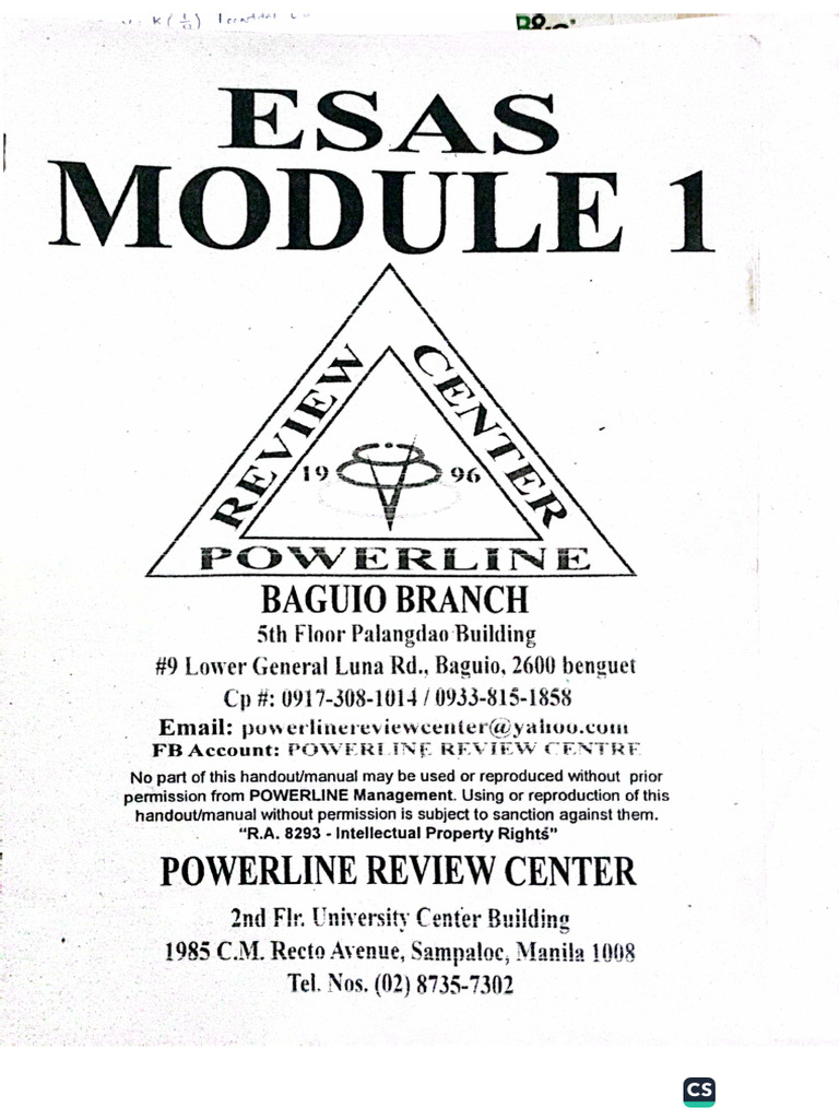 Module 1-3 - ESAS | PDF