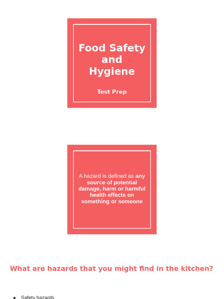 Food Safety and Hygiene Test Guide | PDF