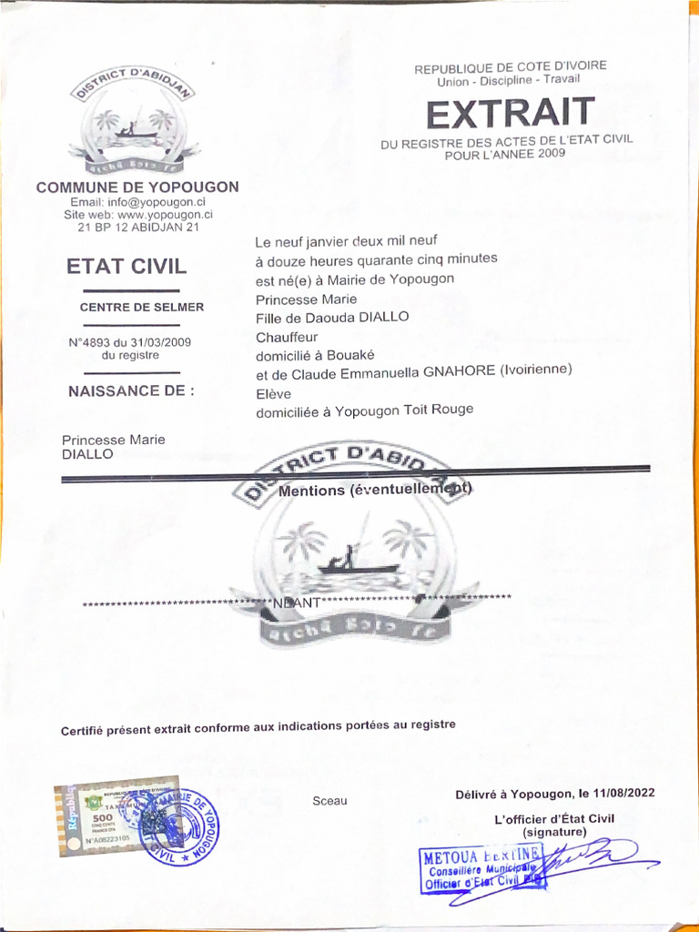 Extrait - Diallo Princesse Marie | PDF