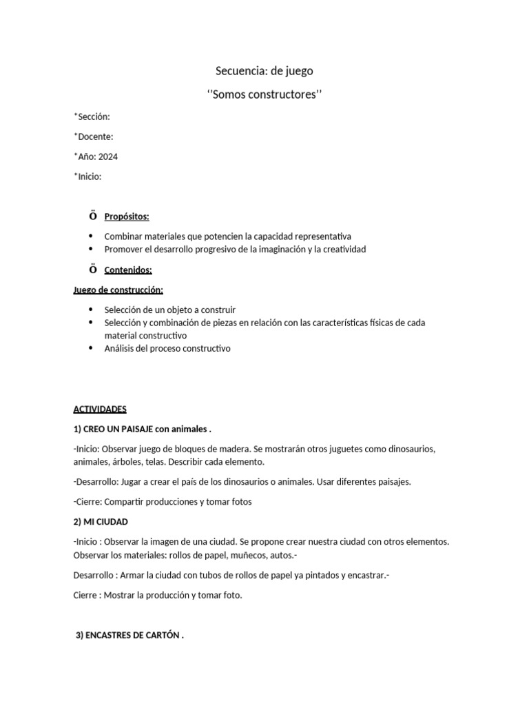 Secuencia - Somos Constructores | PDF | Papel