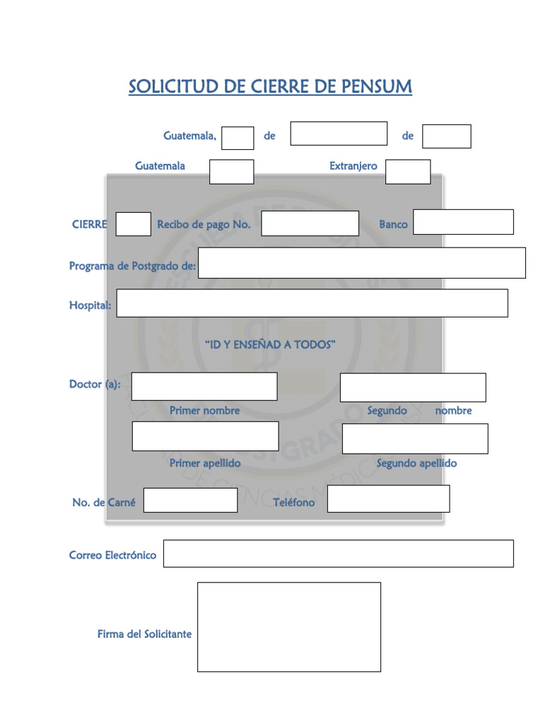 Solicitud Cierre de Pensum | PDF