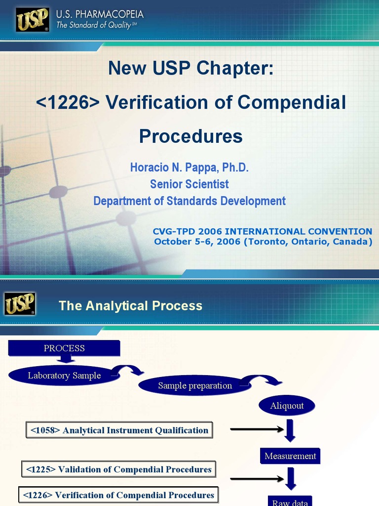 USP Verification of Comp en Dial Procedures CVG CA | PDF | Verification ...