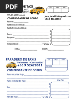 Recibo de Servicio de Taxi Editable | PDF | Transporte público ...