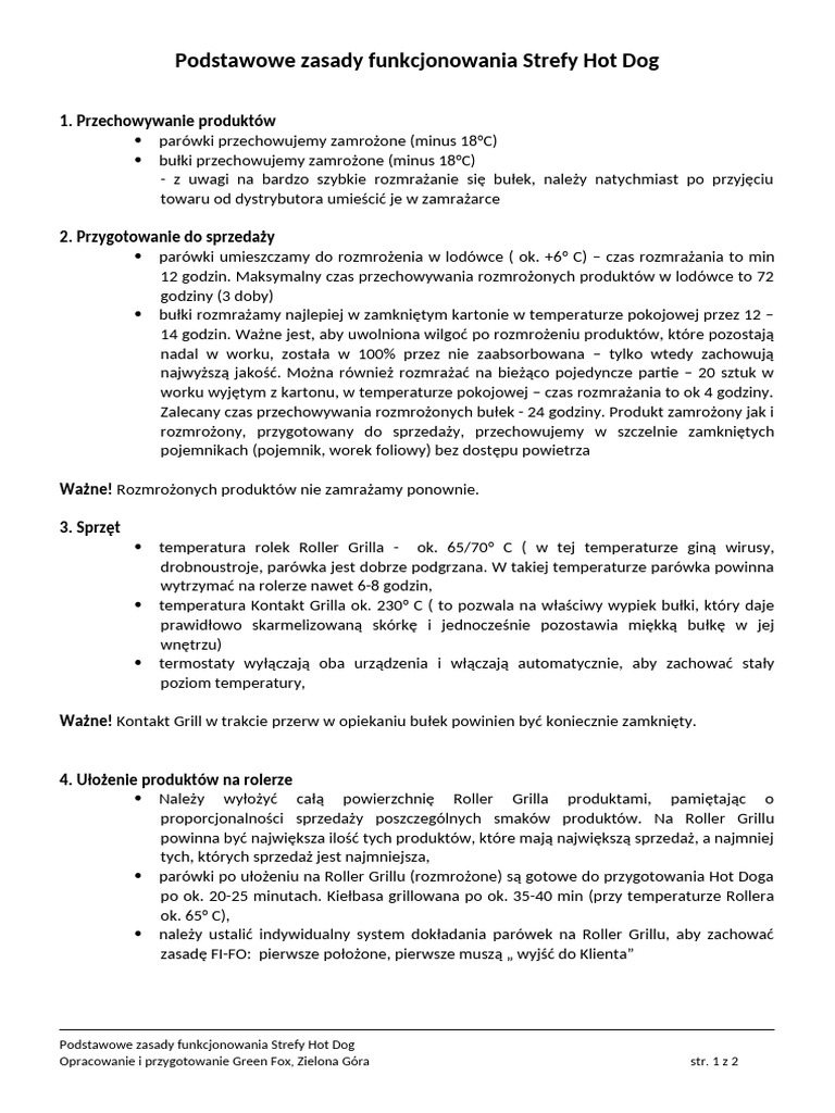 Strefa Hot Dog | PDF