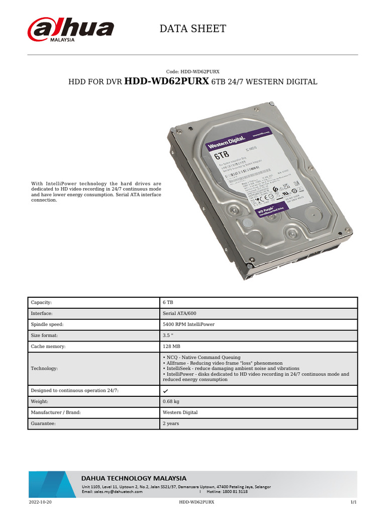 WD62PURX | PDF