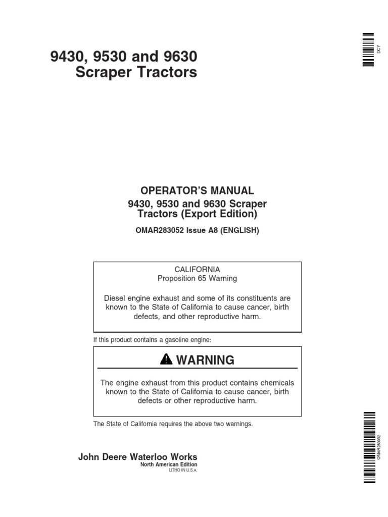 OMAR283052 | PDF | Screw | Tractor