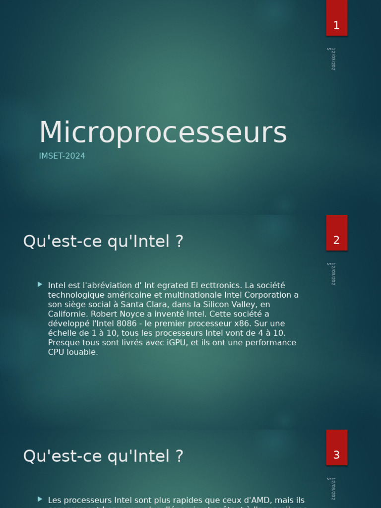 Microprocesseurs | PDF | Microprocesseur | Processeur graphique