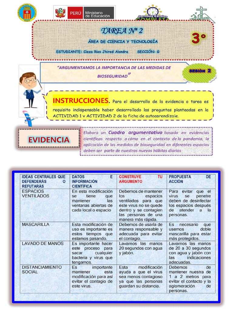TAREA-2.TERCERO (CUADRO ARGUMENTACIÒN) - Comprimido | PDF