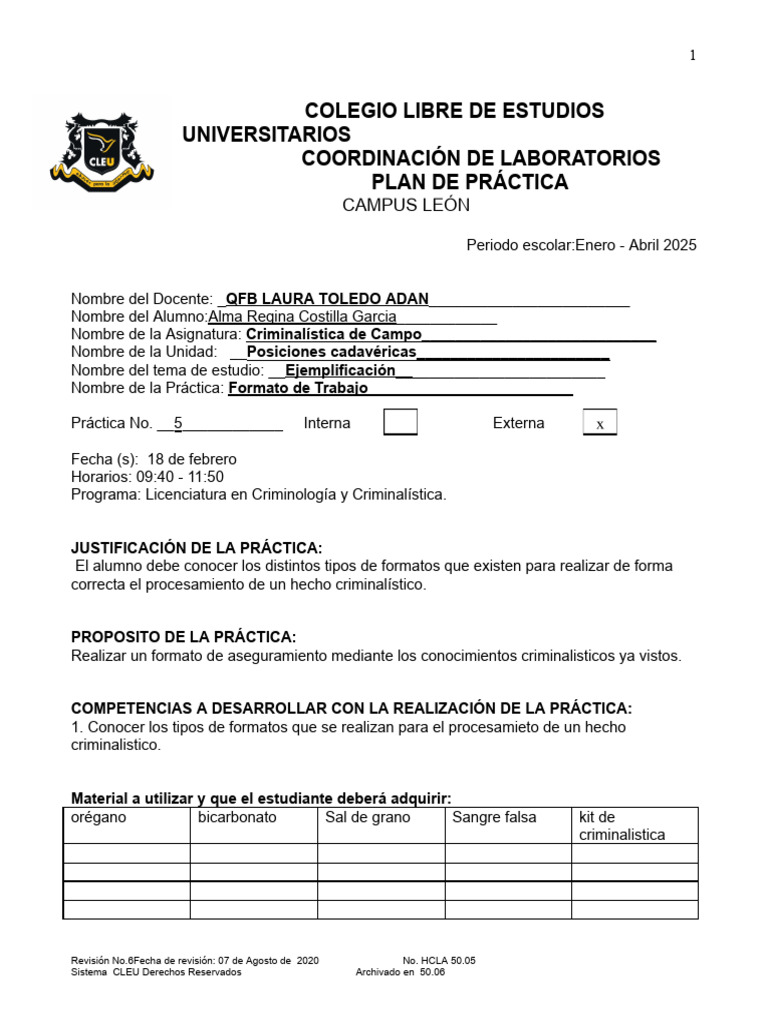 Práctica | PDF | Ciencia forense