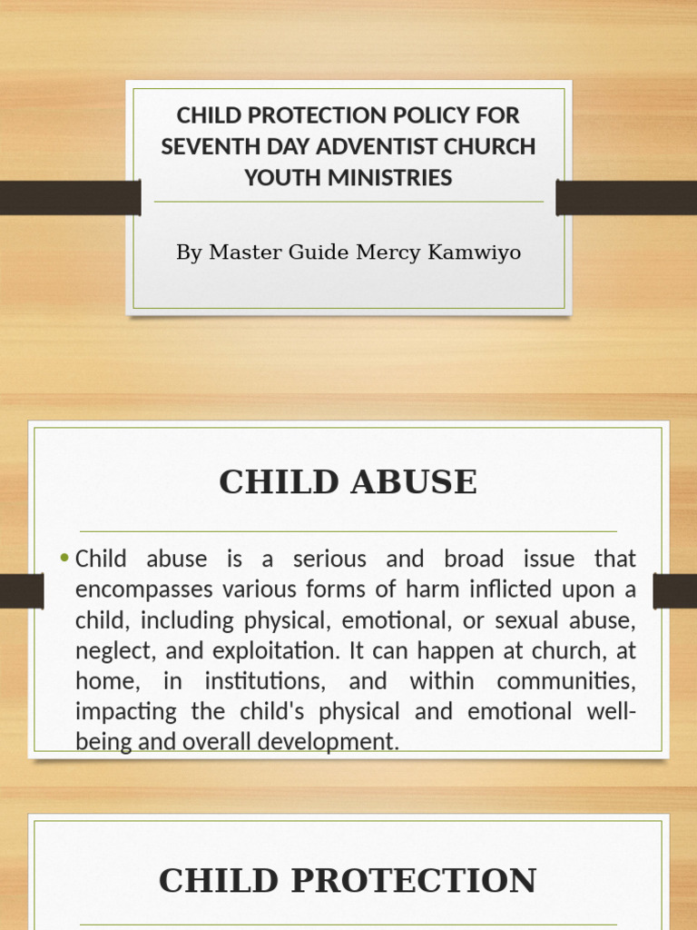 SDA Youth Ministries Child Protection Policy | PDF | Child Abuse ...