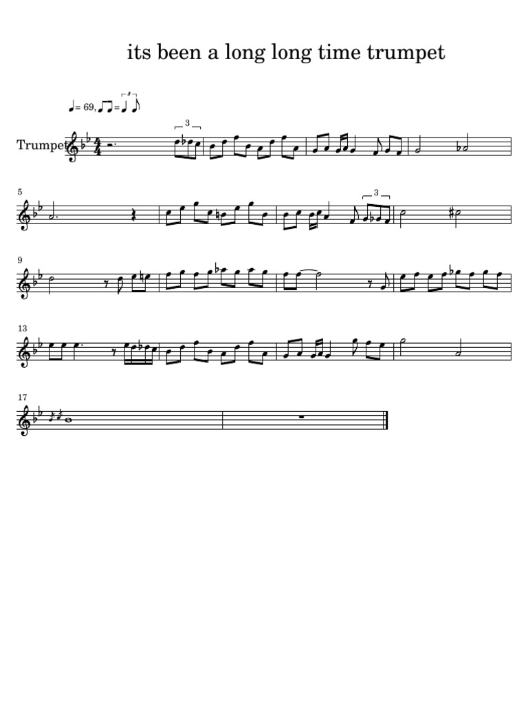 Its Been A Long Long Time Trumpet | PDF