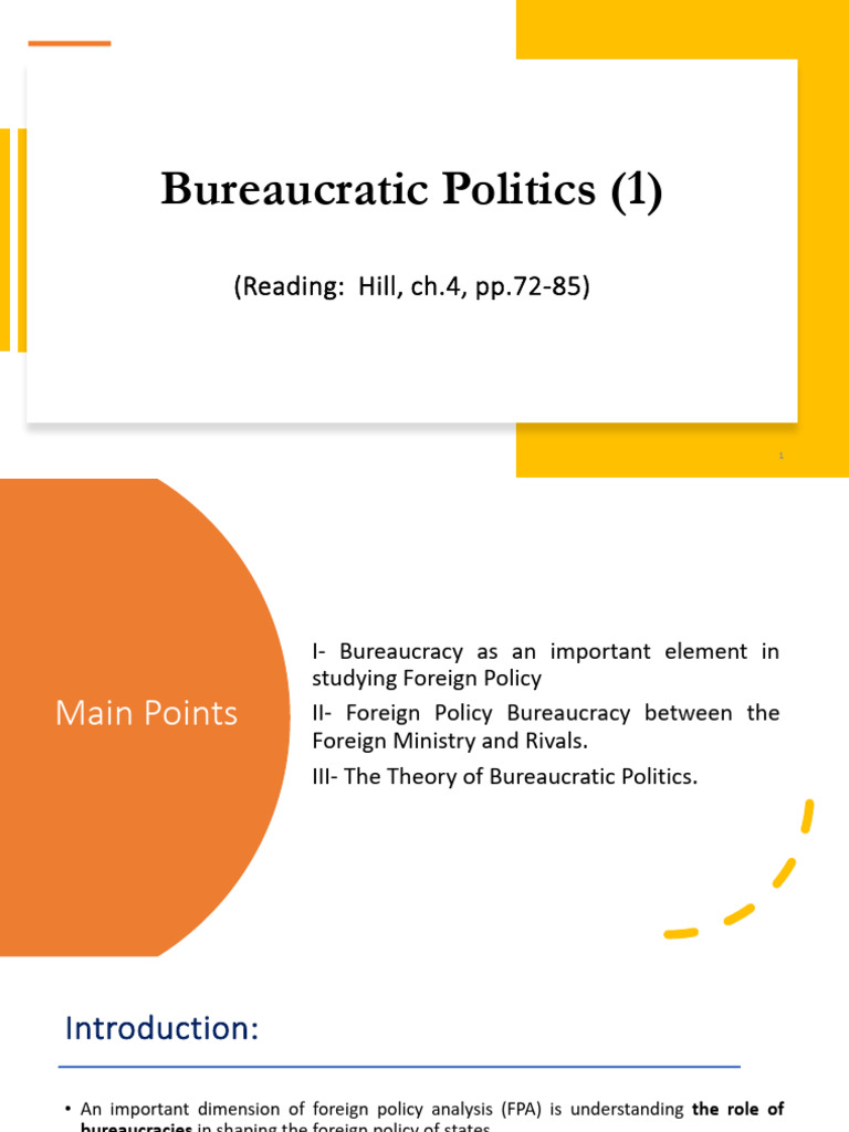 Lec.8 Bureaucratic Politics | PDF | Bureaucracy | Diplomacy